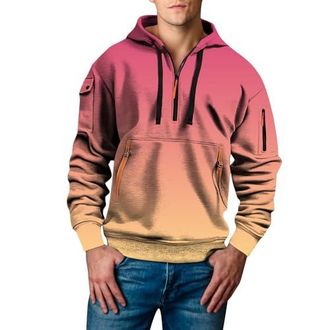 Generic Sweat à capuche surdimensionné à motif floral pour homme, imprimé 3D, décontracté, tendance, travail, sweatshirts à capuche, rose, XXL