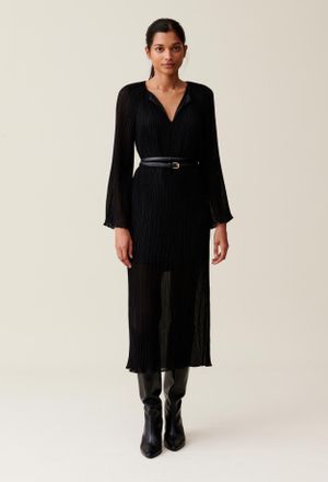 Claudie Pierlot Robe longue plissée transparente