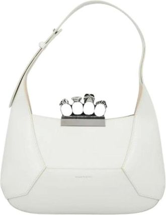 Alexander McQueen Pre-owned THE Jewelled Hobo Sac bandouli&egrave;re - Femme - Pre-owned - Blanc - Taille: ONE Size