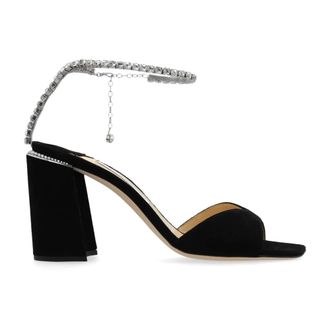 Jimmy Choo London Femme, Chaussures, Noir, Taille: 36 EU Sandale Saeda