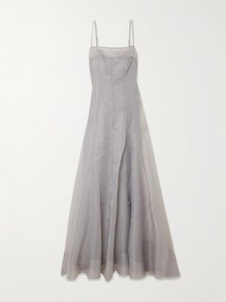 Staud Gustav Maxikleid Aus Organza - Grau