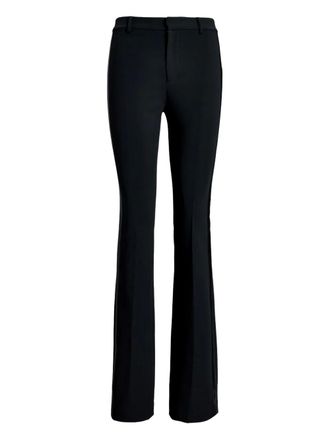 Lauren Ralph Lauren pantalon droit &agrave; rayures satin&eacute;es - Noir