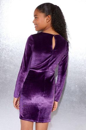 Lipsy Samtkleid Lipsy Teen Samt-Partykleid mit Raffung (1-tlg)