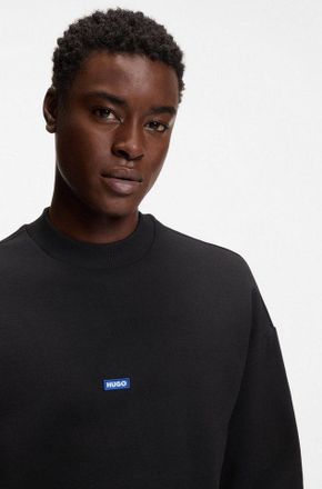 HUGO BOSS Sweatshirt Nedro Rundhalsausschnitt, Regular Fit, Logo-Patch
