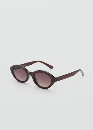 Mango Sonnenbrille mit rundem Gestell braun - Damen - Einheitsgröße - MANGO