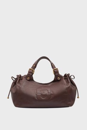 Gerard Darel Sac &agrave; main en cuir effet froiss&eacute; - CHIARA GD - Marron