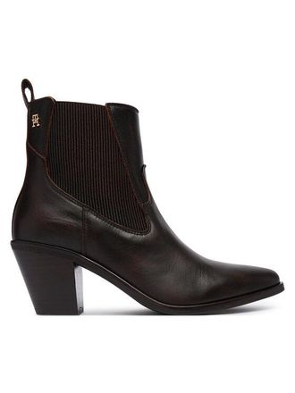 Tommy Hilfiger Stiefeletten Leather Western Chelsea Boot FW0FW09582 Braun