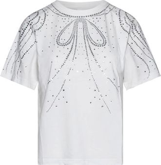 Silvian Heach Femme, Tops, Blanc, Taille: 36 FR T-shirt Graphique D&eacute;coratif