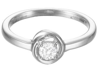 Esprit Damen-Ring Twist 925 Silber rhodiniert Zirkonia wei&szlig; Rundschliff