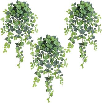 Nearly Natural 104,1 cm, UV-best&auml;ndige k&uuml;nstliche Fittonia H&auml;ngepflanze (Indoor/Outdoor), 3er-Set