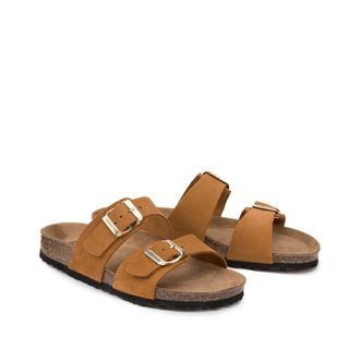 La Redoute Collections Mules En Cuir Suédé Double Boucles