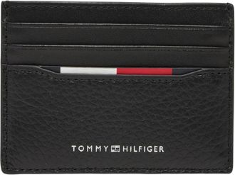Tommy Hilfiger Homme, Accessoires, Noir, Taille: ONE Size Porte-cartes de crédit en cuir