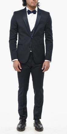 Corneliani CODE 3-teiliger Anzug aus Schurwolle mit Schalkragen aus Satin Corneliani