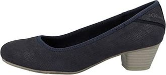 s.Oliver Escarpins pour Femme 5-5-22301-20, Bleu Marine, 37 EU