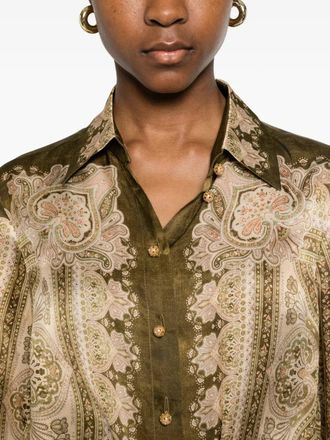 Zimmermann Womens Paisley Buttoned Shirt Ss26 W