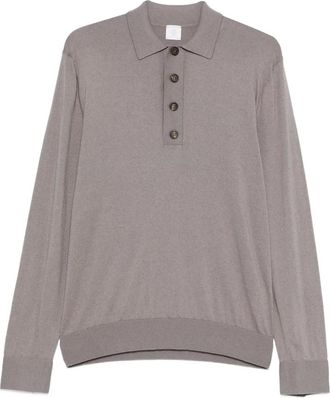 Eleventy polo en maille fine - Violet