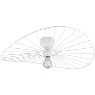 Trio Plafonnier design, Lampe de plafond design en m&eacute;tal Chapeau Blanc en Metal