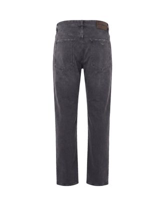 Emporio Armani Straight-Leg Medium Grey Denim Jeans - Gray