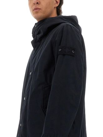 Stone Island Waterproof Cotton Jacket - Blue