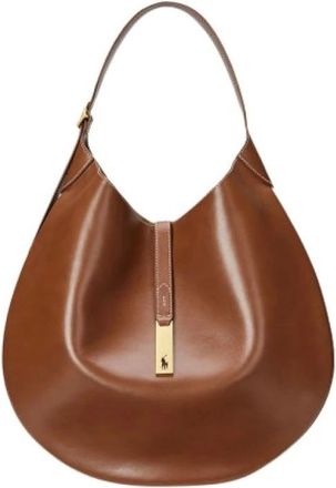 Polo Ralph Lauren Femme, Sacs, Brun, Taille: ONE Size ID Leather Saddle Bag