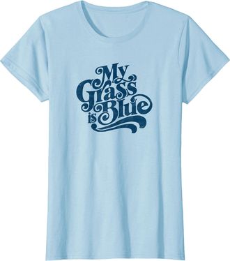 Giant Step Design Co. My Grass is Blue - Vintage Bluegrass Hand Lettering Retro T-Shirt
