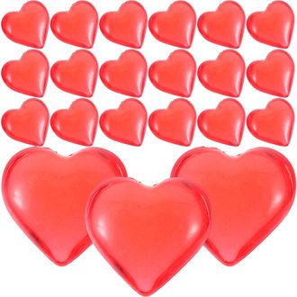 Pretyzoom Rote Acrylherzen Deko Herzen Halbtransparent als Vasenfüller für Tischdeko Hochzeit Valentinstag Party Geburtstag Festival Dekoration