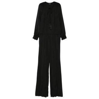 Tom Ford Schwarzer Seidenoverall mit Raglan&auml;rmeln - - Jumpsuits & Playsuits - Damen - Schwarzk - S