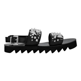 Philipp Plein Leder Sandalen mit Nieten - - Shoes - Damen - Schwarzk - 36 EU
