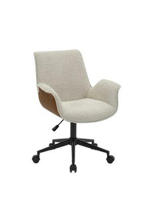 Venda Drehstuhl, Braun, Beige, Metall, Textil, Drehkreuz, 66x82-92x62 cm, Sitzfl&auml;che 360&deg; drehbar, Arbeitszimmer, B&uuml;rost&uuml;hle, Drehst&uuml;hle