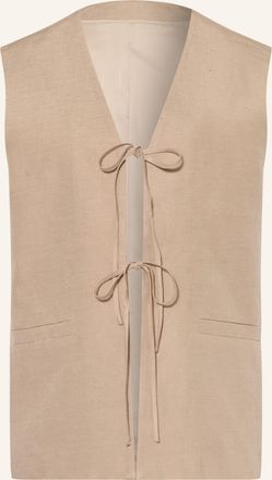 Selected Weste Mit Leinen beige