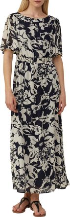 s.Oliver Maxikleid aus Chiffon mit Print