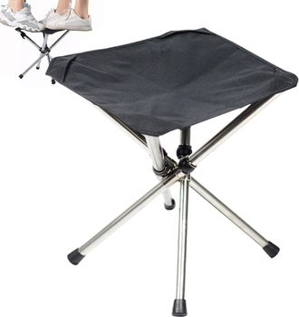 Generic Tragbarer Stuhlhocker, kompakter zusammenklappbarer Hocker, Angelstuhl im Freien, Leistung aus Edelstahl, Leichter Sitz f&uuml;r Reisen, Wandern, Grillen, 