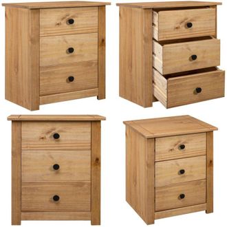vidaXL Nachtschrank 46x40x57 cm Kiefernholz Panama - Nachtschrank - Holzschrank - Kiefernholz - Sideboard - Wohnzimmerschrank - Home & Living