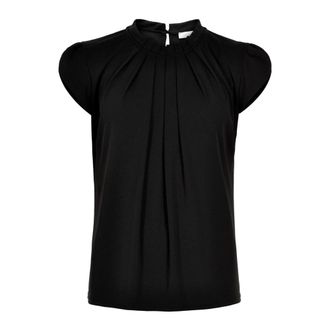 In Front Schwarze Bluse mit R&uuml;schen - - Blouses & Shirts - Damen - Schwarzk - M