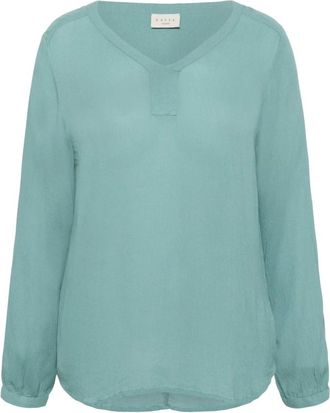 Kaffe Curve Femme, Blouses et Chemises, Vert, Taille: 48 FR KCami LS Blouse