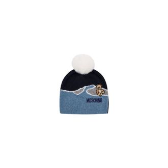 Moschino unisex, Accessoires, Multicolore, Taille: M Bonnet jacquard en m&eacute;lange de laine