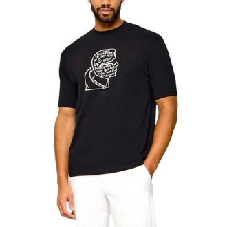Karl Lagerfeld T-shirt col rond - Homme - Tops - Noir - Taille: S