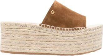 Gianvito Rossi Femme, Chaussures, Beige, Taille: 38 1/2 EU Espadrille &agrave; talon