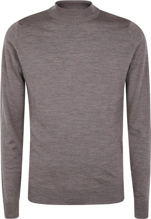 John Smedley Homme, Pulls, Brun, Taille: M Mock Neck Sweater