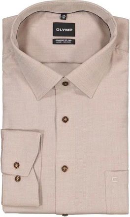 Olymp Herren Hemd braun Baumwolle