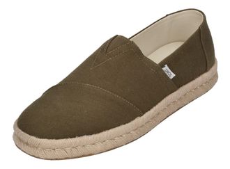 Toms Herren Alp Rope 2.0 Flacher Slipper, Olive Recycelte Baumwolle Slubby Woven, 45 EU