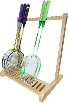 Generic Tennisschl&auml;ger-Aufbewahrungsregal, Massivholz-Badmintonschl&auml;ger-Ausstellungsst&auml;nder, Fasst 6/12 Schl&auml;ger Mit Einer Tragf&auml;higkeit Von 30 Kg, for Den Tr