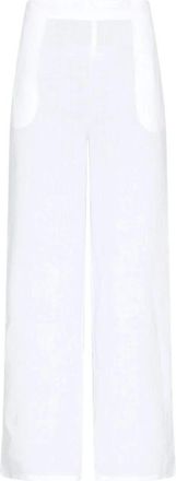 Vilebrequin Femme, Pantalons, Blanc, Taille: 40 FR Linen Comfort Pants Solid