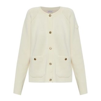 Moncler Cardigan &agrave; poches - Femme - Pulls - Beige - Taille: 38 FR