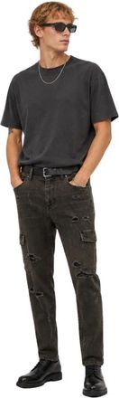 Dolce & Gabbana Homme, Jeans, Noir, Taille: M Pantalon Cargo en Denim de Coton D&eacute;chir&eacute;