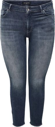Only CARMAKOMA Damen Carwilly Life Reg Sk Ank Rw Rea422 Noos Jeans, Blue Black Denim, 50W / 32L EU
