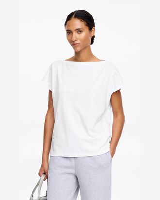 Arket Oberteil Mit Fl&uuml;gel&auml;rmeln -Wei&szlig;