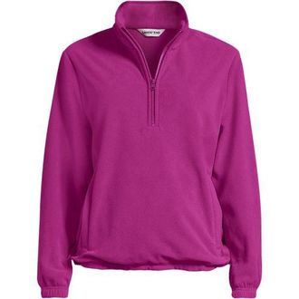 Lands End Anyweather Fleece-Pullover mit Rei&szlig;verschluss, Damen, Gr&ouml;&szlig;e:44-46 regular, Pink, Polyester, by Lands End