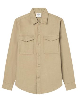 Springfield Herren Set Overshirt Khaki Hemd, Standard-Beige, S