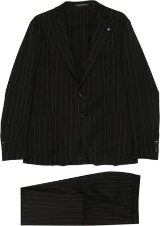 Tagliatore Anzug mit Nadelstreifen - Schwarz
